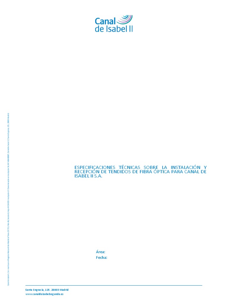 Especif Fo Cyii 2 | PDF | Fibra óptica | Tubería (transporte de fluidos)