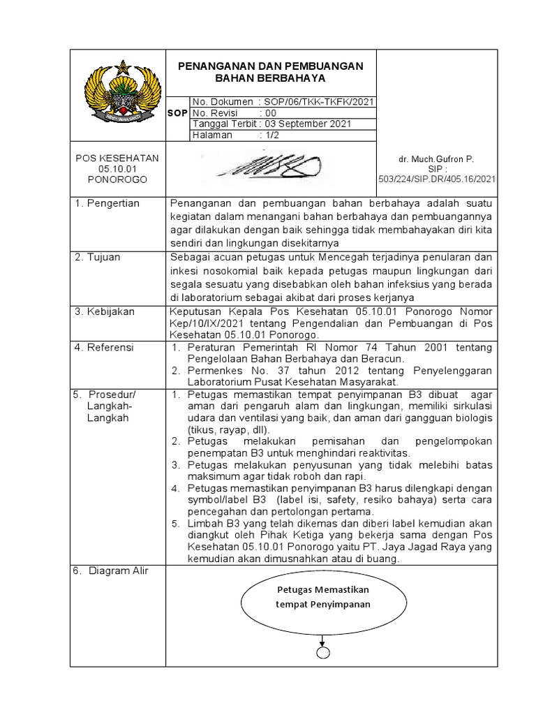 1.3.2.2.4 Sop Penanganan BBB | PDF