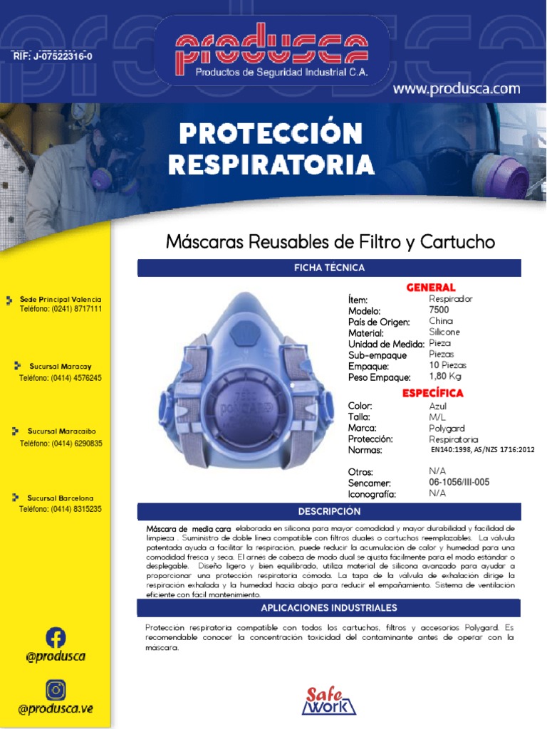1-Máscara Reusable modelo 7500 (3) | PDF | Bienes manufacturados