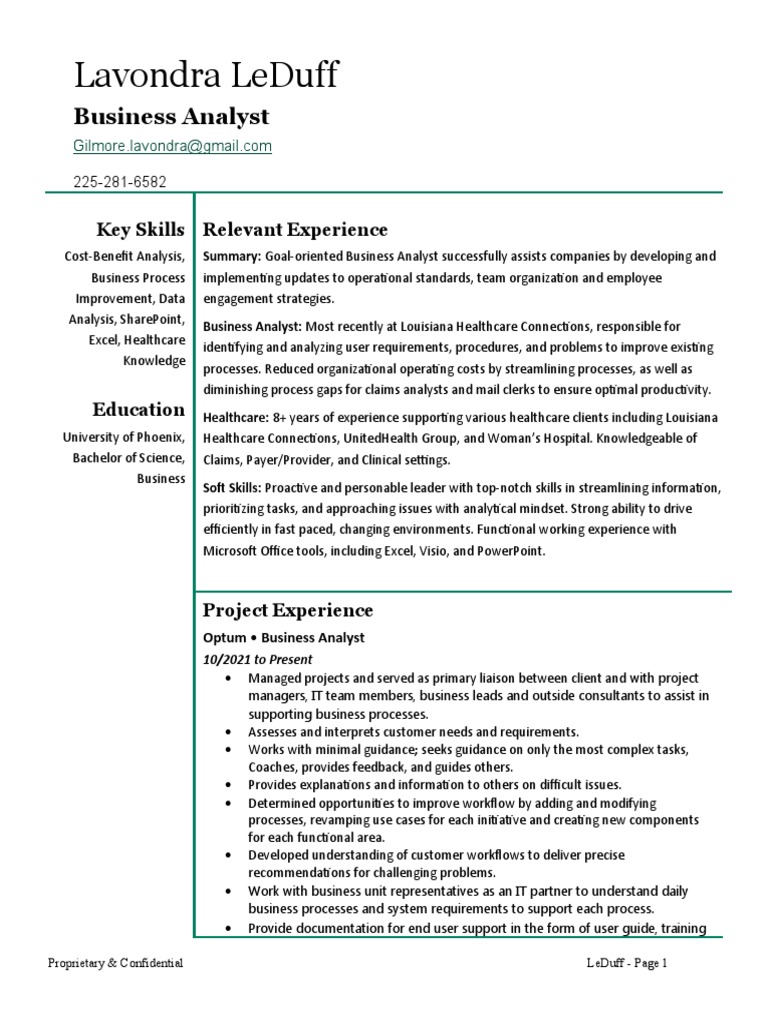 Lavondra LeDuff - New Update | PDF | Business Process | Data