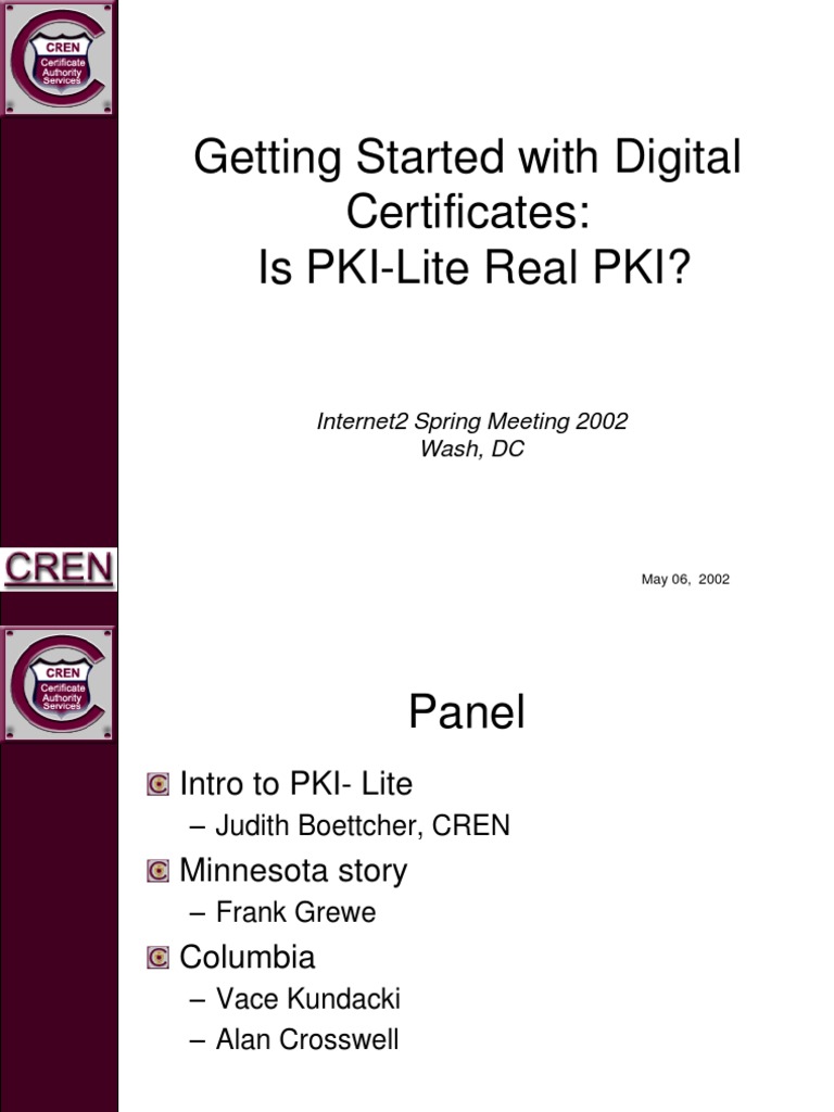 Getting Started With Digital Certificates: Is PKI-Lite Real PKI? | PDF ...