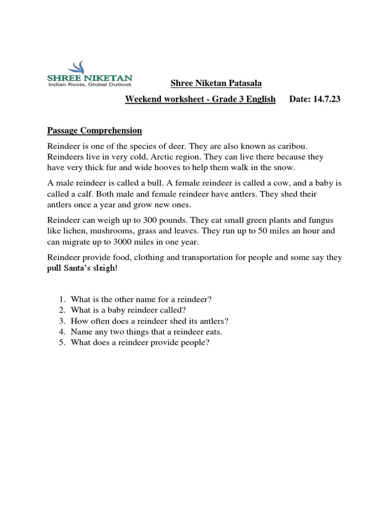 G3 English Weekend Worksheet | PDF | Home & Garden | Science & Mathematics