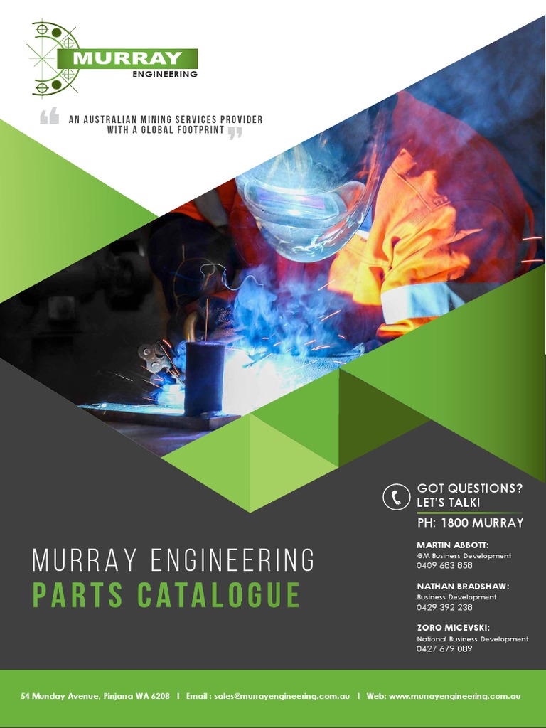 Murray Engineering Parts Catalogue 27082020 | PDF | Axle | Transport