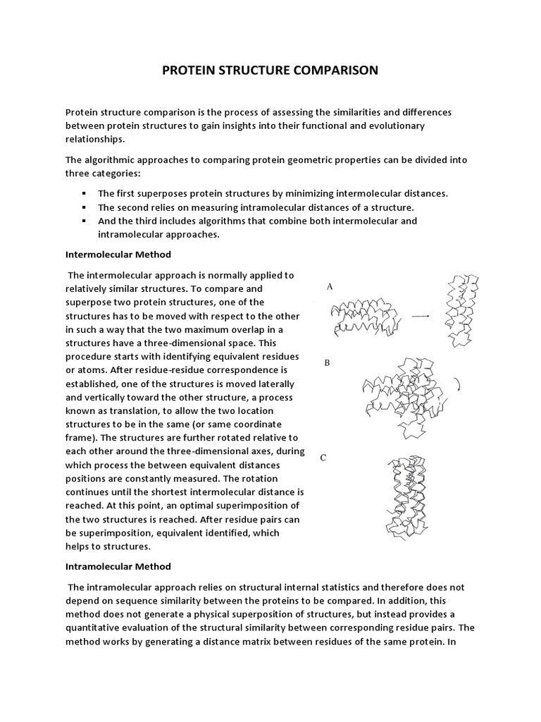Protein Structure Comparison Pdf 