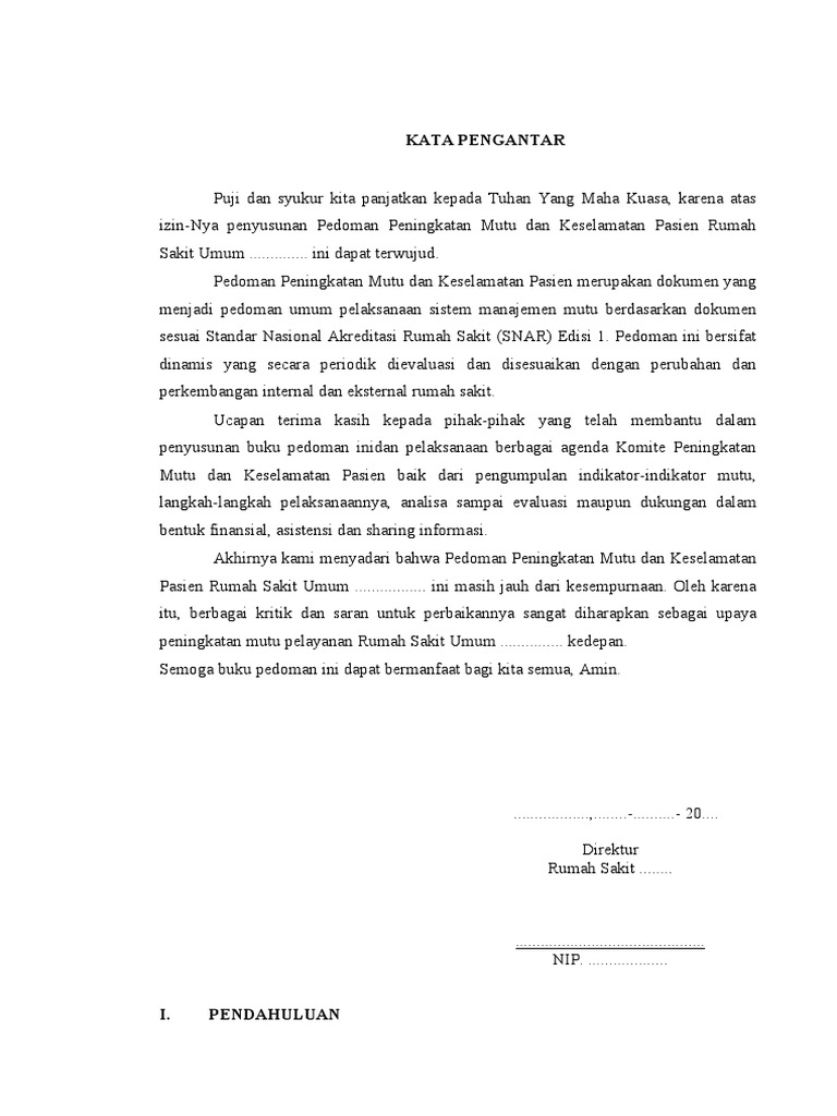 Contoh Pedoman PMKP | PDF | Pengembangan Diri | Kesehatan Holistik