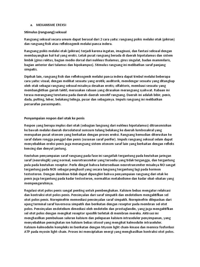 Mekanisme dan Penilaian Ereksi Penis | PDF