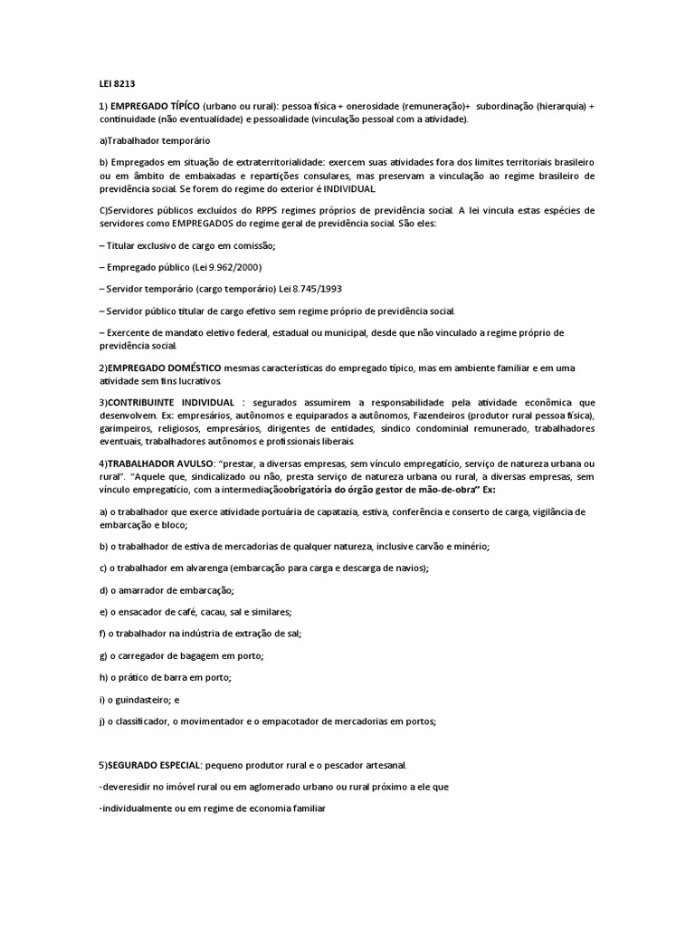 Lei 8213 | PDF