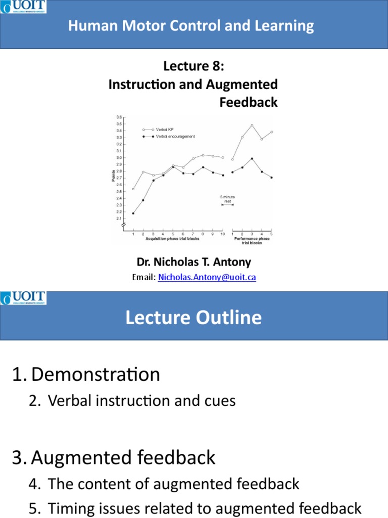 Lesson 8-Instruction and Augmented Feedback | PDF | Learning | Attention