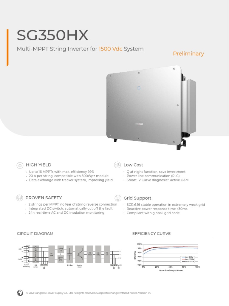 SG350HX Datasheet - EN | PDF | Energy Technology | Electrical Engineering
