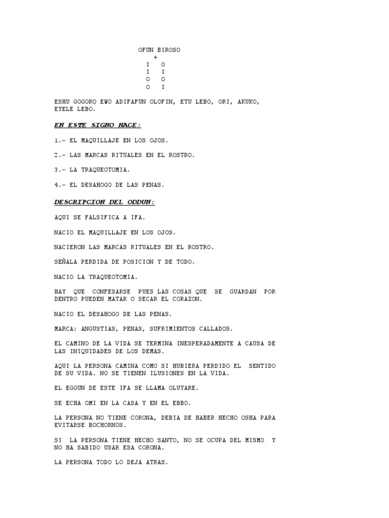 Ofun Biroso | PDF | Religión étnica | Deidades