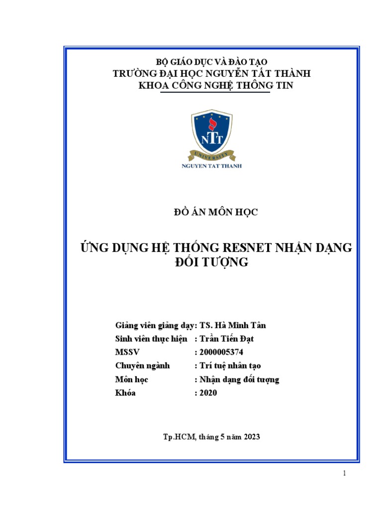 Nhan Dang Doi Tuong | PDF
