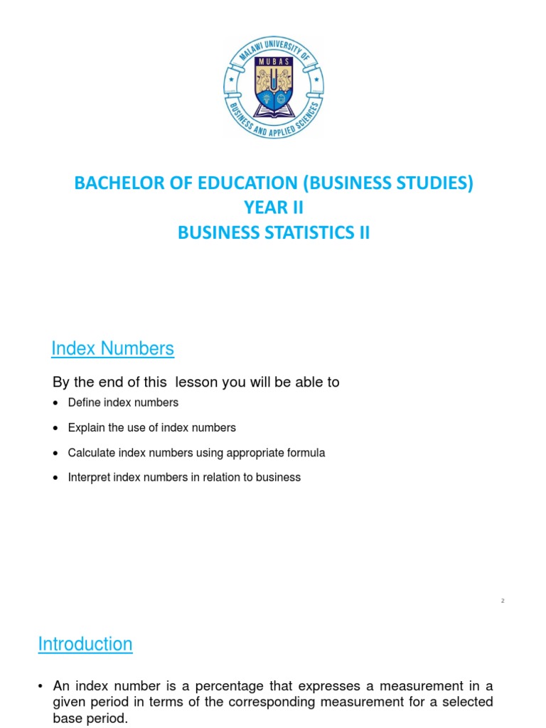Understanding Index Numbers in Business | PDF | Consumer Price Index ...