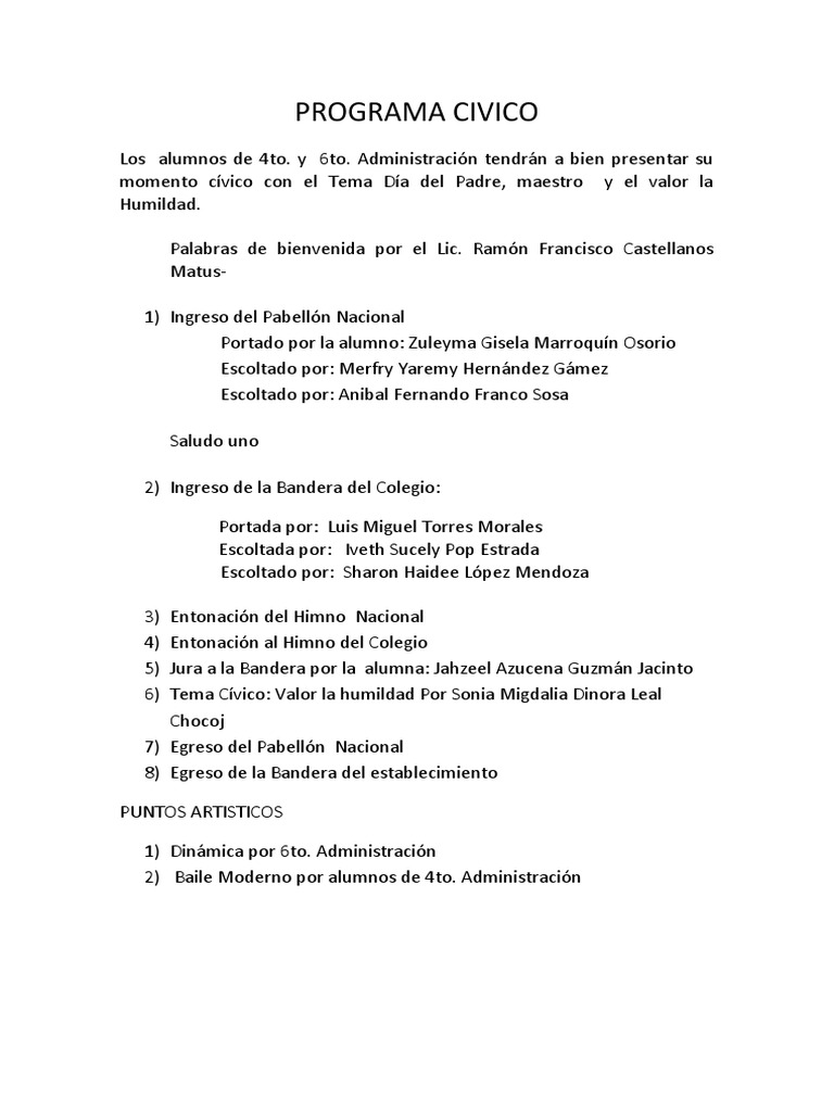 Programa Civico | PDF