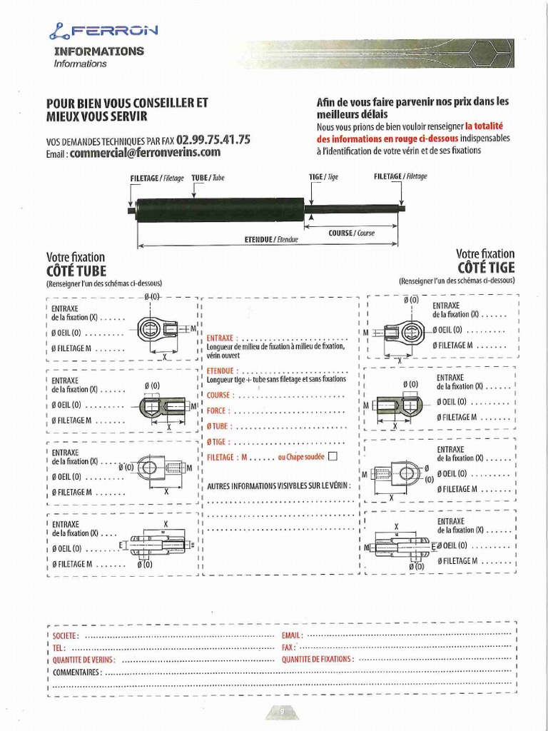 Fiche Info Vérin | PDF
