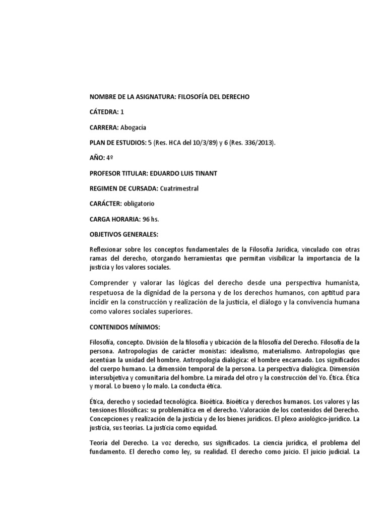 Filosofia Del Derecho Cat 1 | PDF | Derechos humanos | Derechos