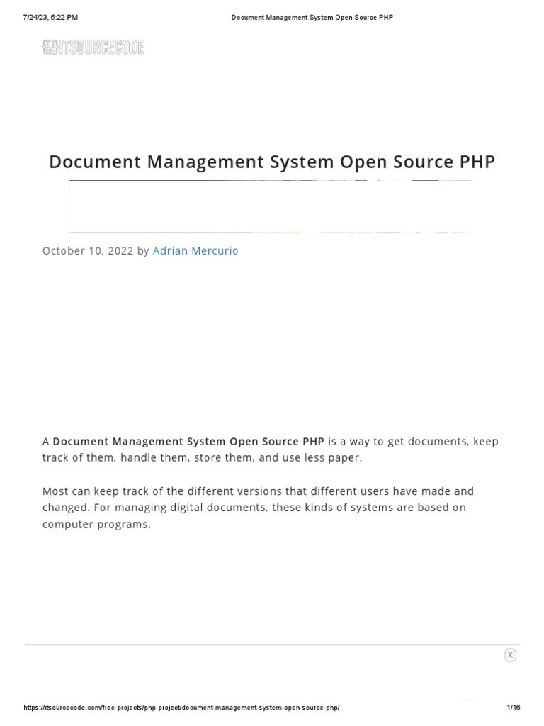 Document Management System Open Source PHP1 | PDF