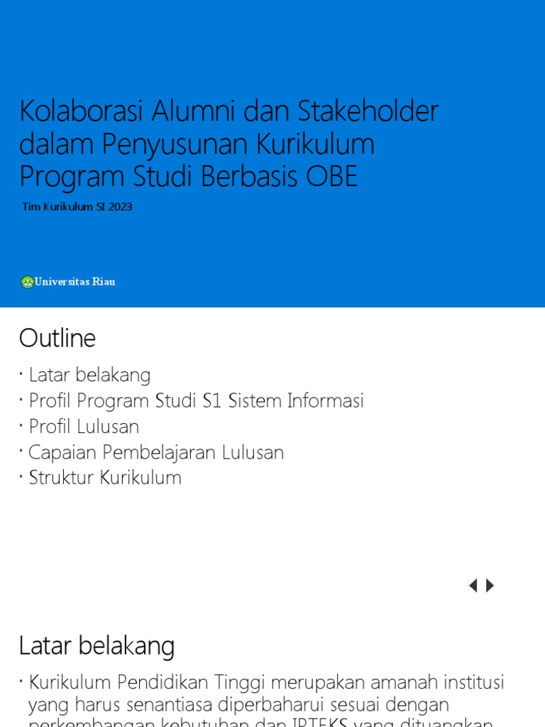 Kolaborasi Alumni Dan Stakeholder Dalam Penyusunan Kurikulum Program | PDF
