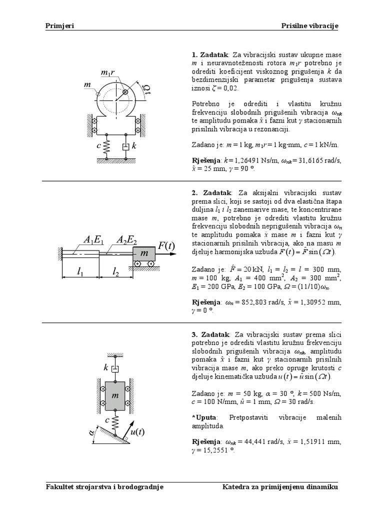 1dof Primjeri | PDF