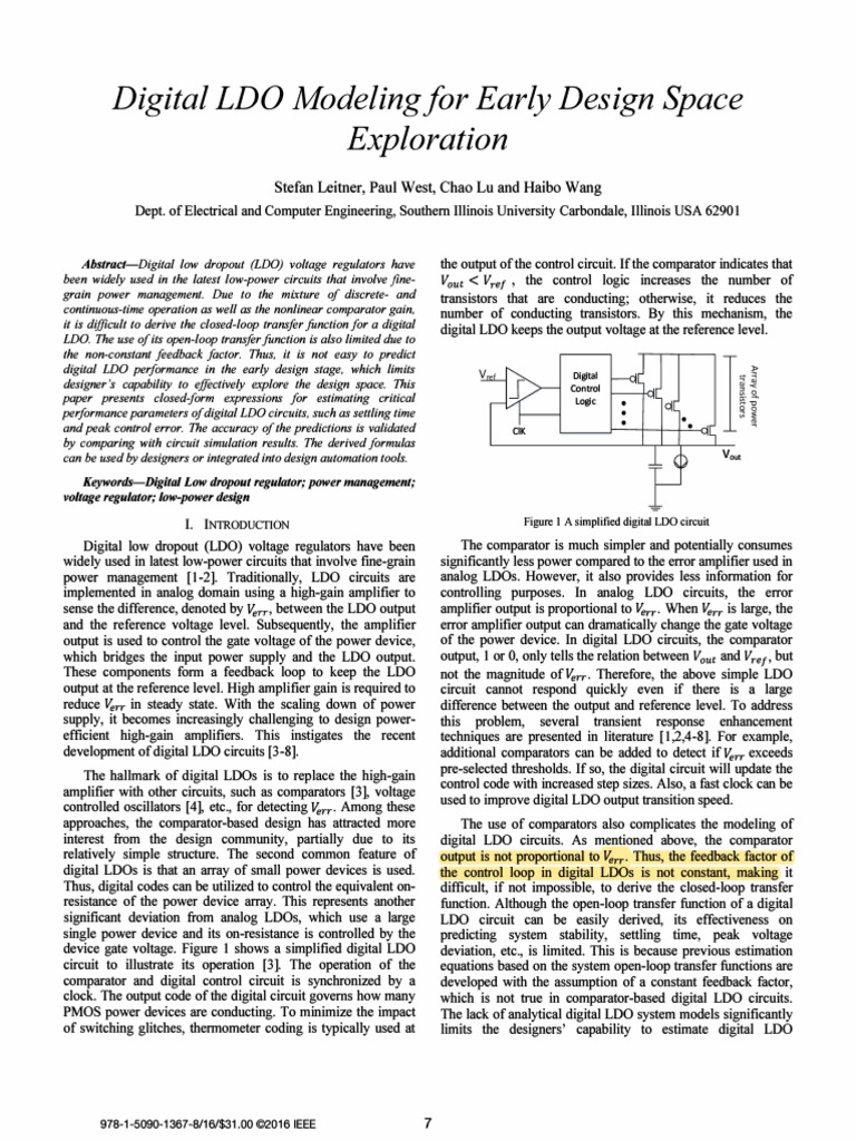 Leitner Et Al - 2016 - Digital LDO Modeling For Early Design Space ...
