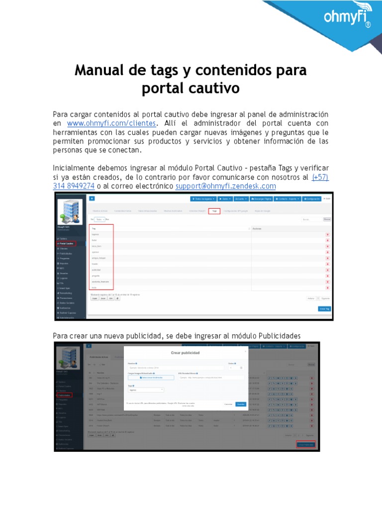 Manual Plantilla Generica TAGS OhmyFi V3. 2022 | PDF