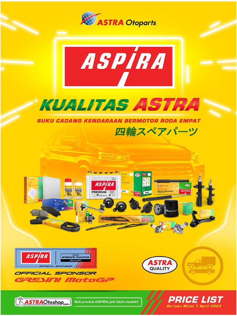 Aspira Parts 4w - Pricelist (Update 1 April 2023) | PDF | Product ...