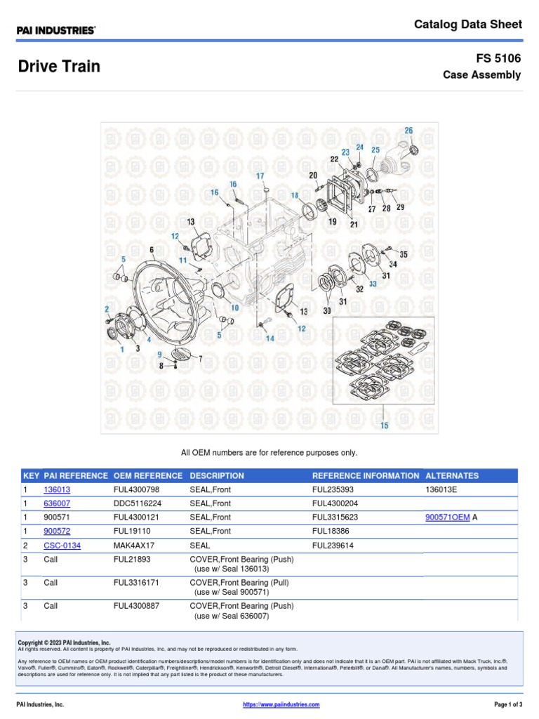 FS 5106 Case Assembly | PDF | Vehicle Technology | Wheeled Vehicles