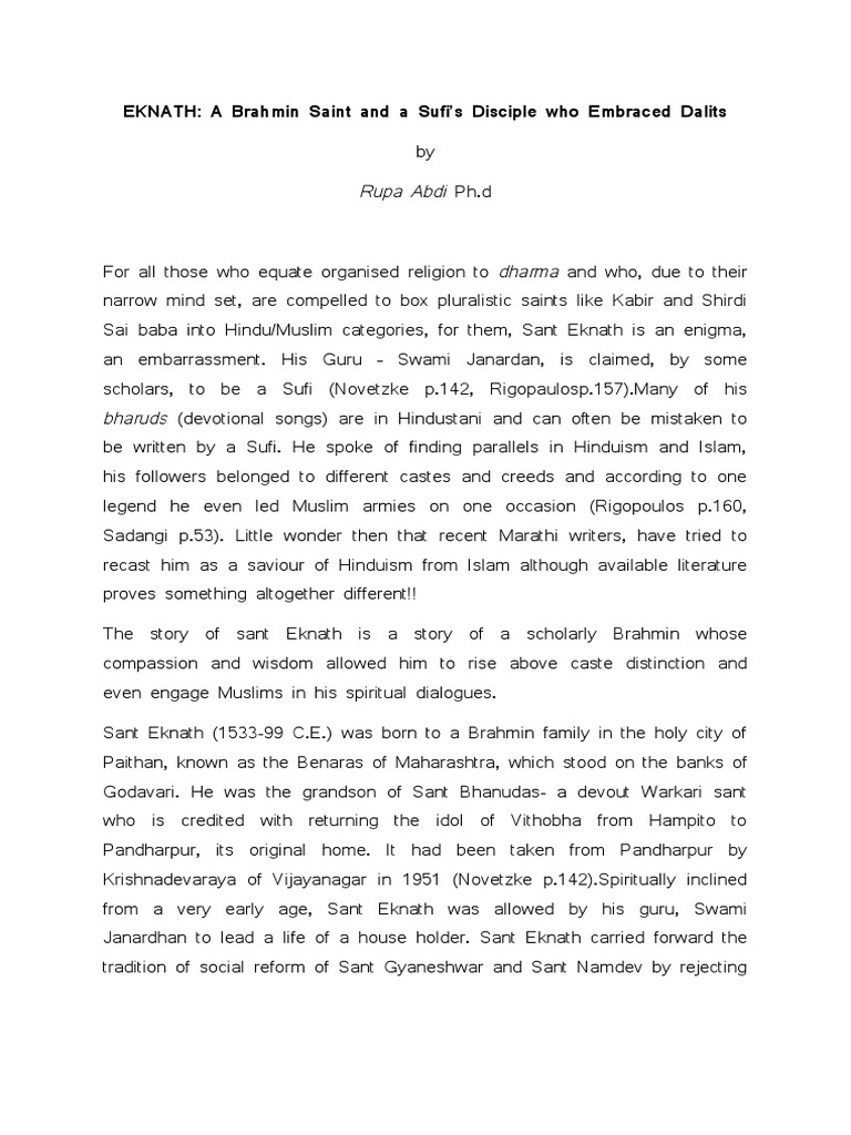 EKNATH | PDF | Religious Faiths | Indian Religions