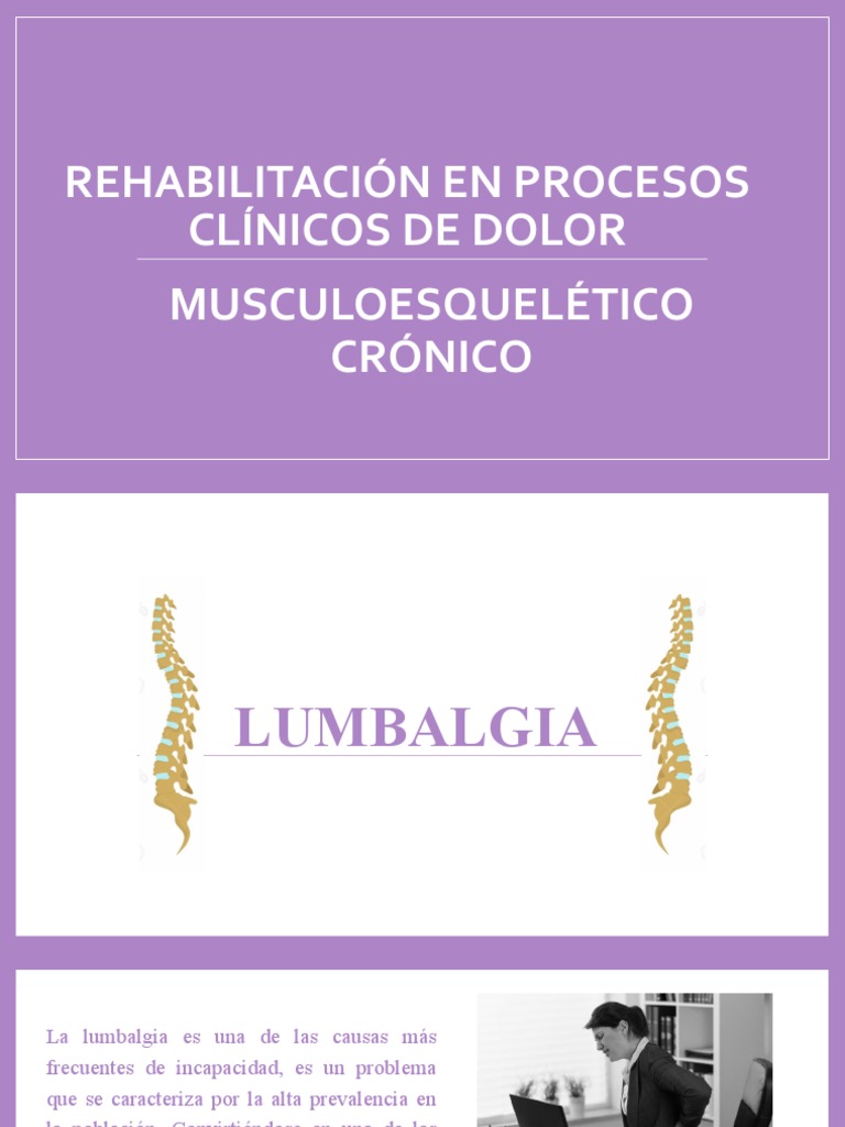 Lumbalgia | PDF | Dolor lumbar | Enfermedades y trastornos humanos