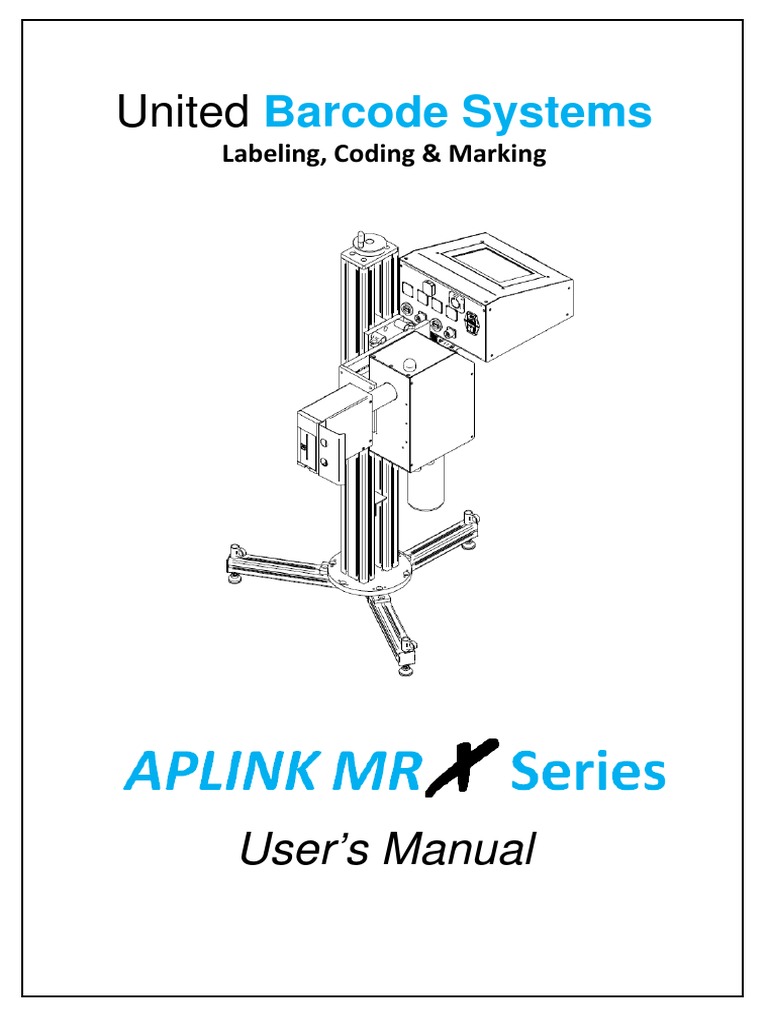 United Barcode System APLINK MRX Series Users Manual Rev 1.2 | PDF | Printer (Computing) | Usb