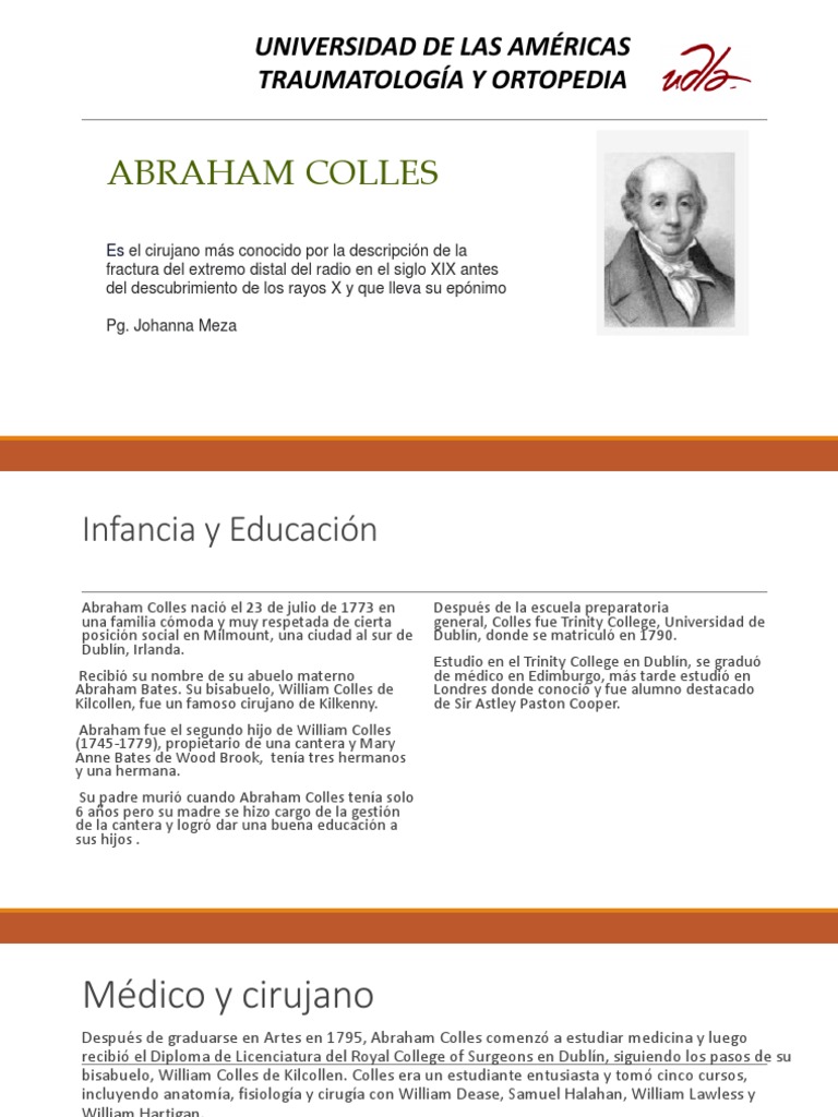 Johanna Meza - Abraham Colles | PDF