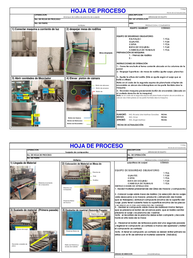 Hojas de Proceso de Preformado | PDF