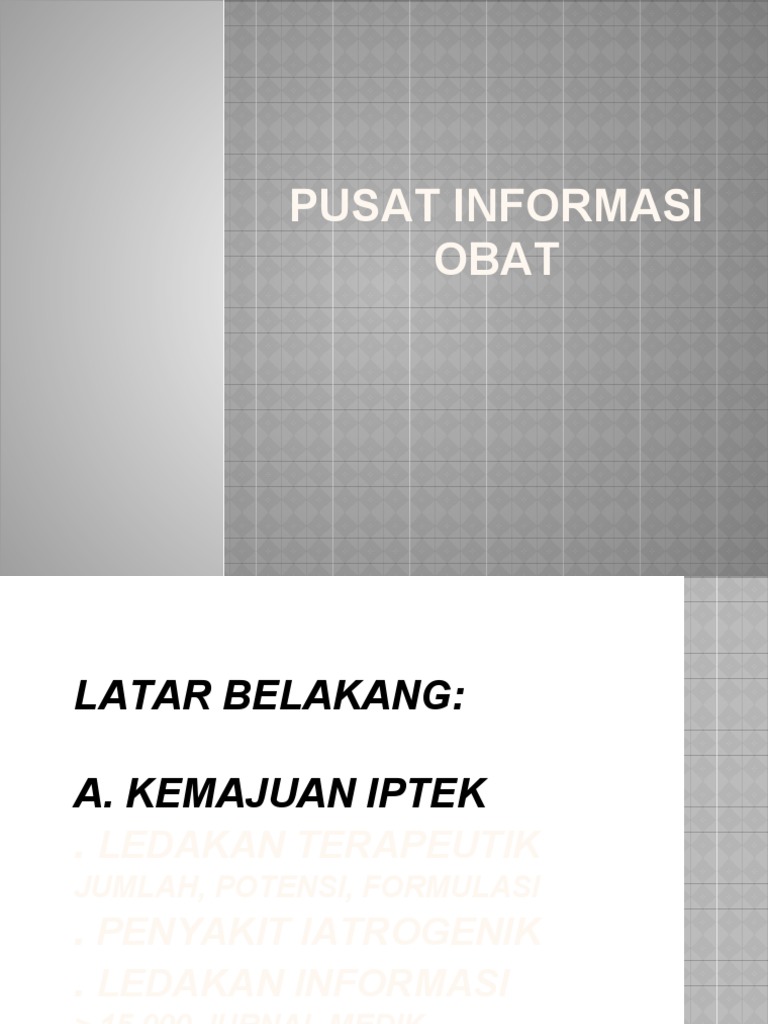 Pelayanan Informasi Obat | PDF