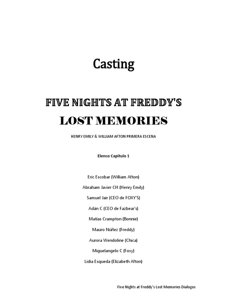 Diálogos de Five Nights at Freddy's | PDF