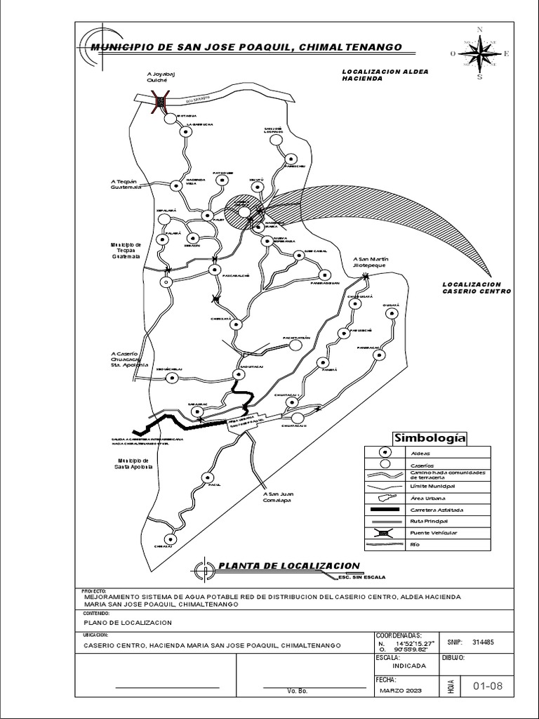 Mapa de Municipio de San José Poaquil, Chimaltenango | PDF