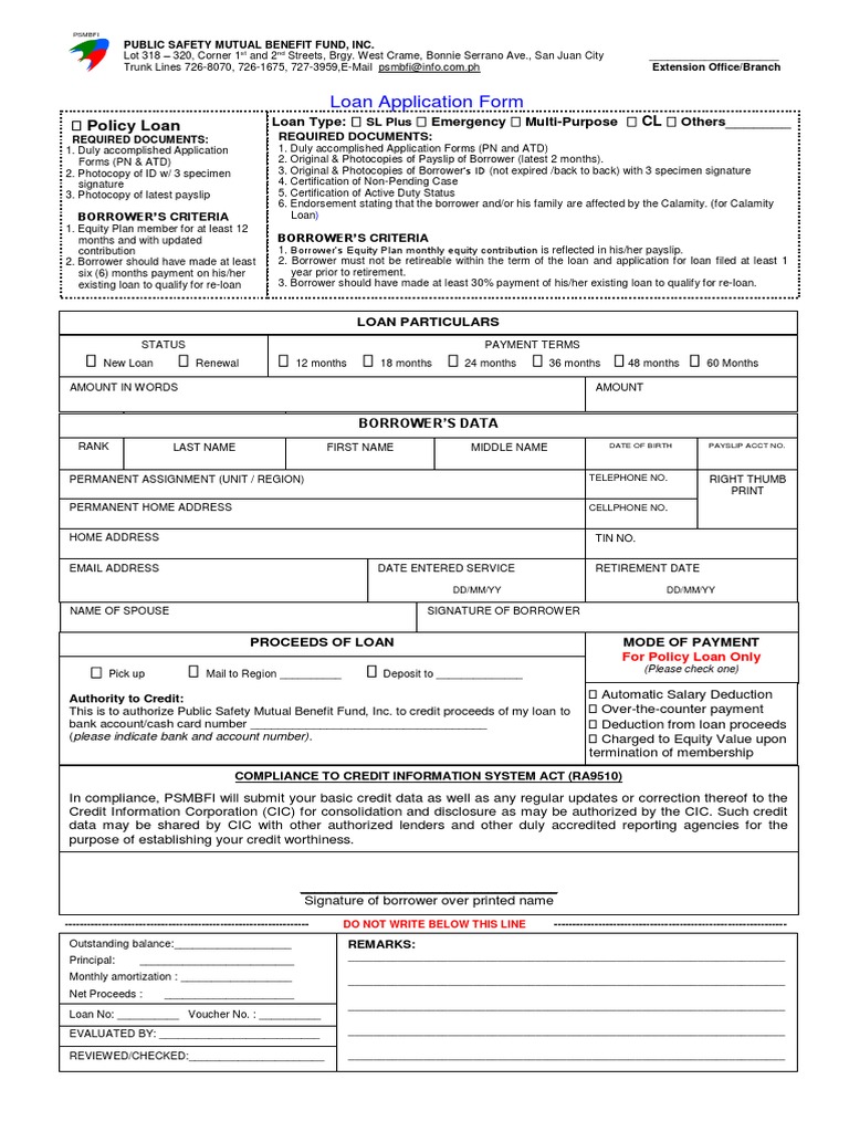 PNP Provident Loan Application Guide | PDF | Loans | Interest