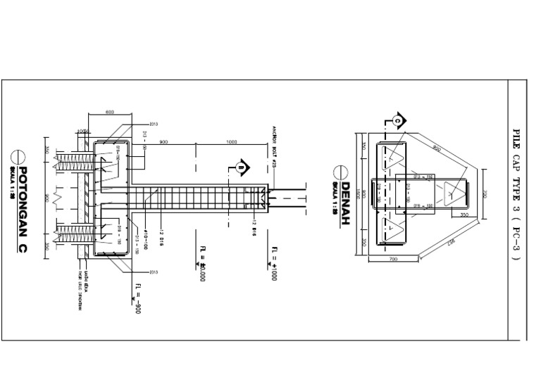 Detail Pondasi Tiang Pancang 01 | PDF
