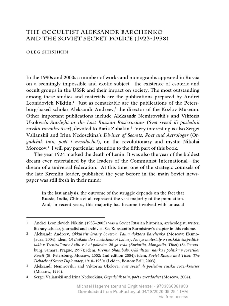 Aleksandr Barchenko-The New Age of Russia. Occult and Esoteric ...