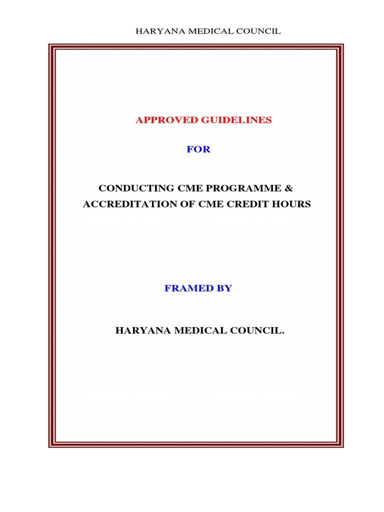 Offline CME Guidelines | PDF