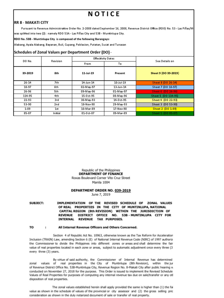 RDO No. 53B - Muntinlupa City | PDF