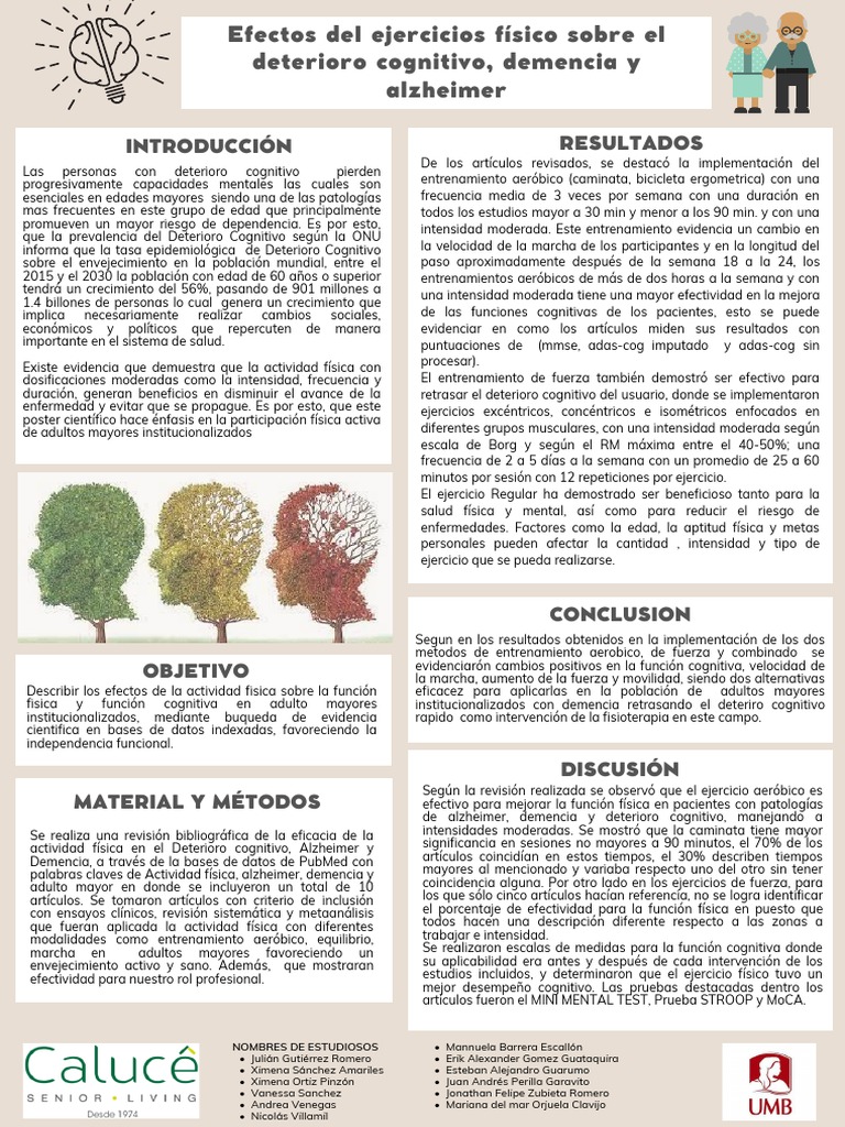 Póster Investigación Ciclo I Calucé | PDF | Enfermedad de Alzheimer ...