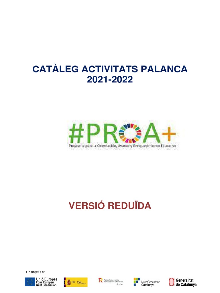 Resum Activitats Palanca Proa+ | PDF