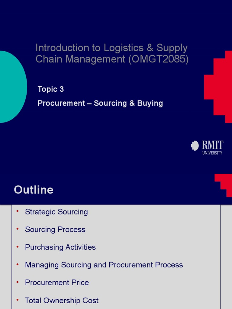 Topic 03 - Procurement, Sourcing and Buying | PDF | Procurement | Request For Proposal
