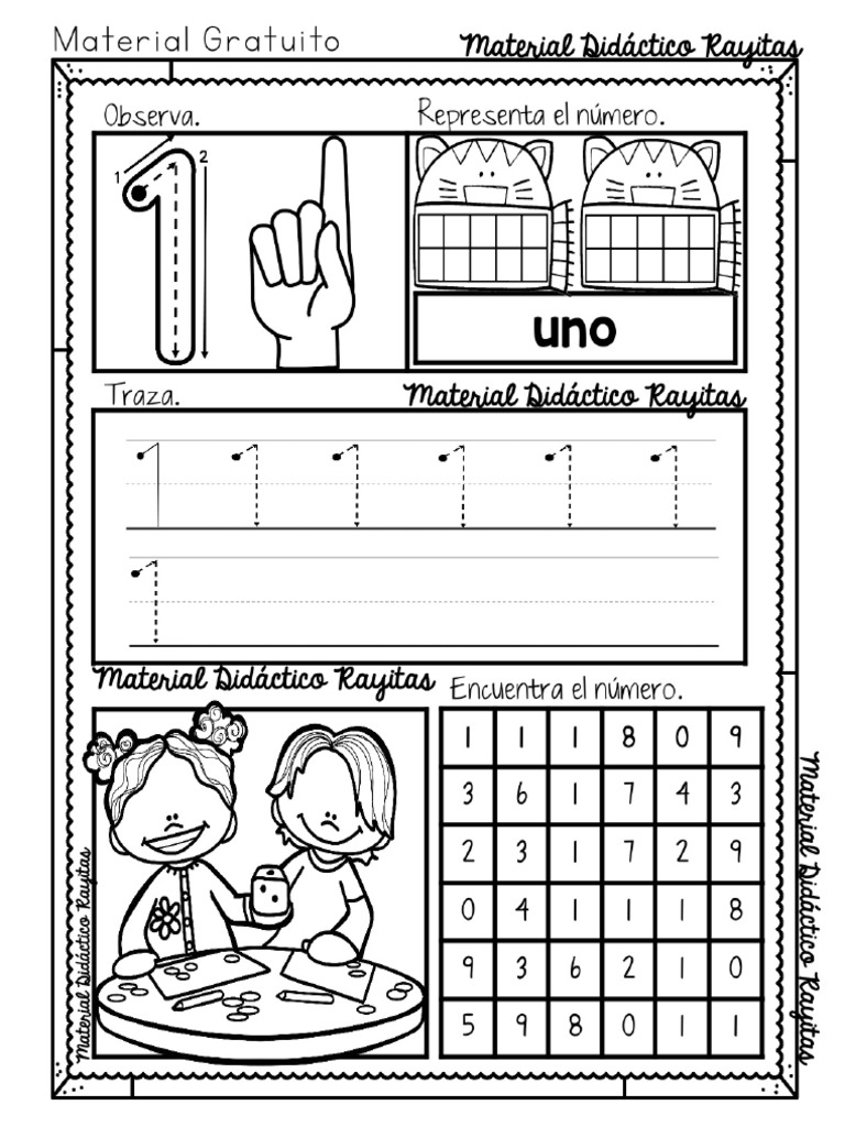 Cuento, Coloreo y Trazo 100 Números Por Materiales Educativos Maestras ...