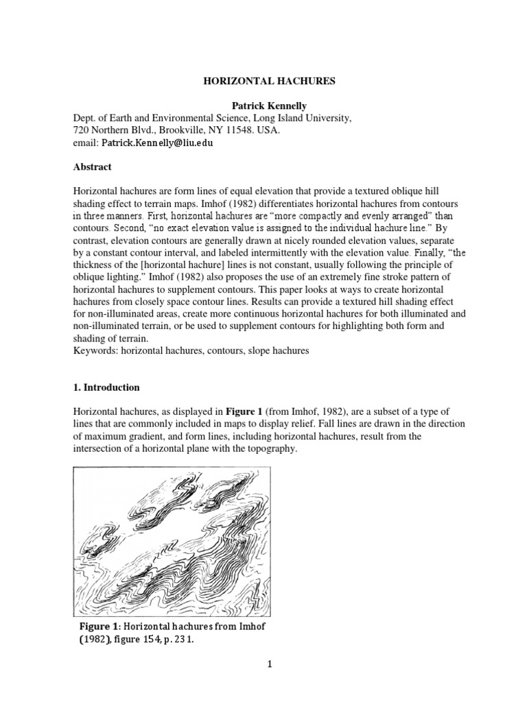 Horizontal Hachures | PDF | Contour Line | Cartography