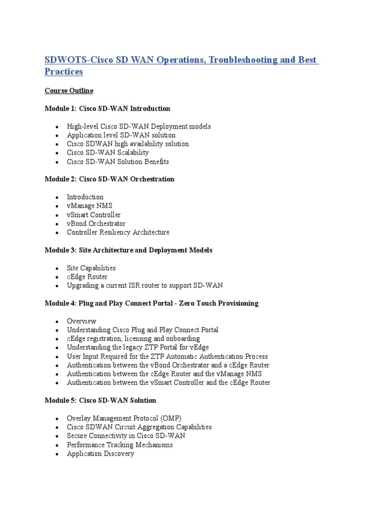SDWAN Training | PDF | Router (Computing) | Routing