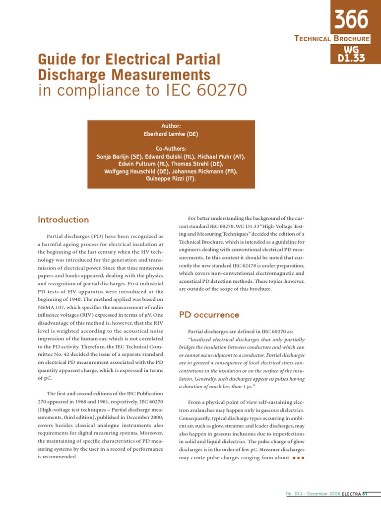 Guide For Electrical Partial Discharge M | PDF | Capacitor ...