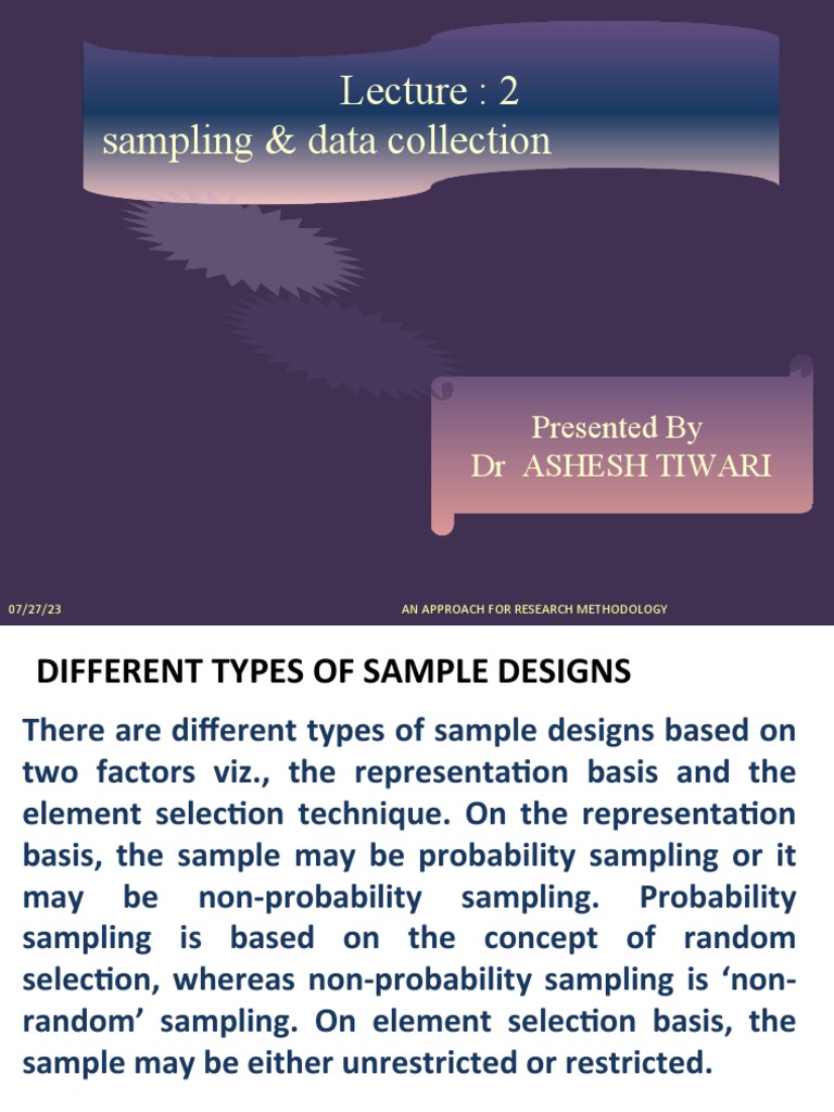 Second Sampling Design | PDF | Sampling (Statistics) | Stratified Sampling