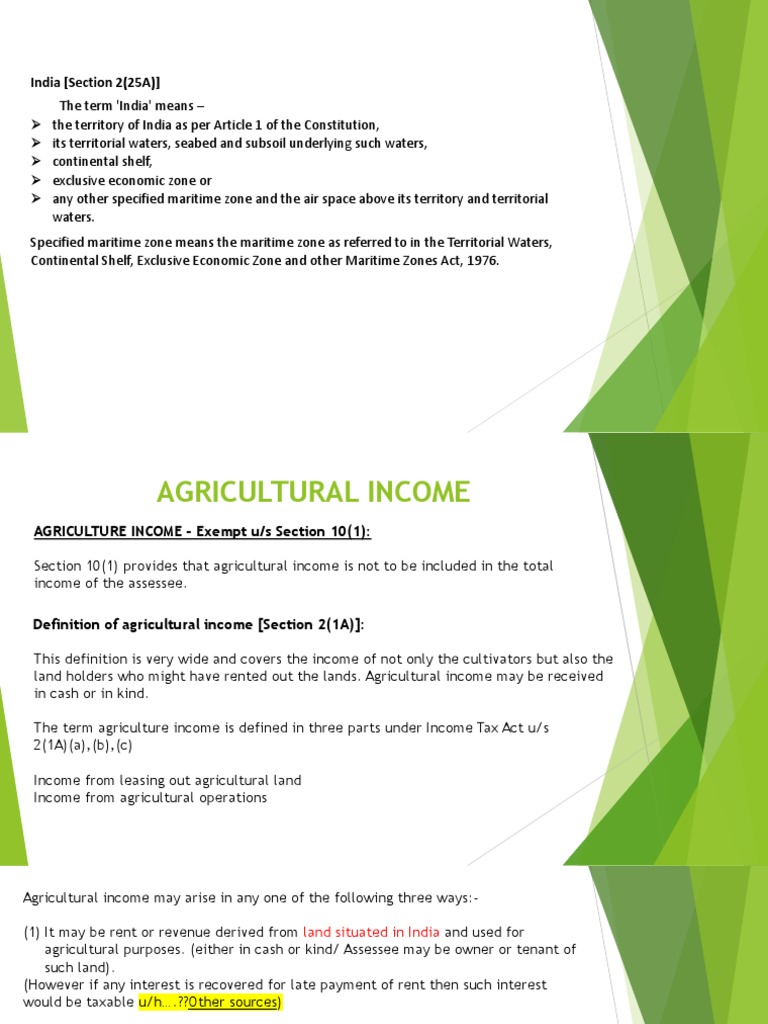 Agriculture Income | PDF | Taxes | Territorial Waters