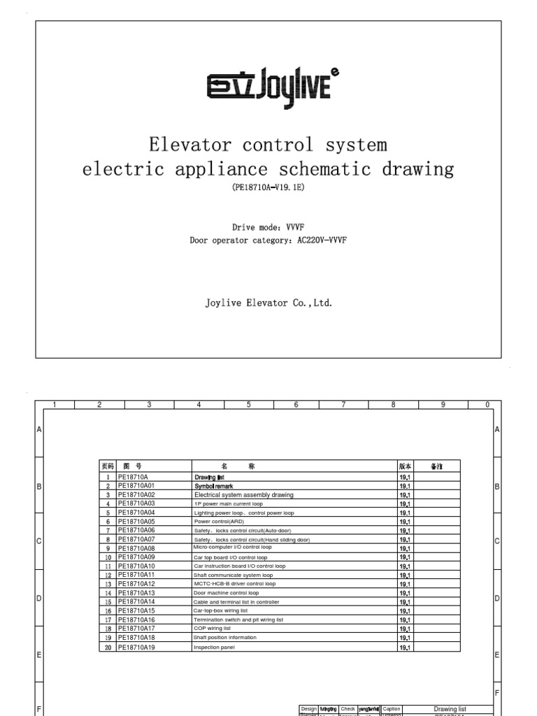 Lift Wiring Diagram and Control Circuits | PDF | Elevator | Components