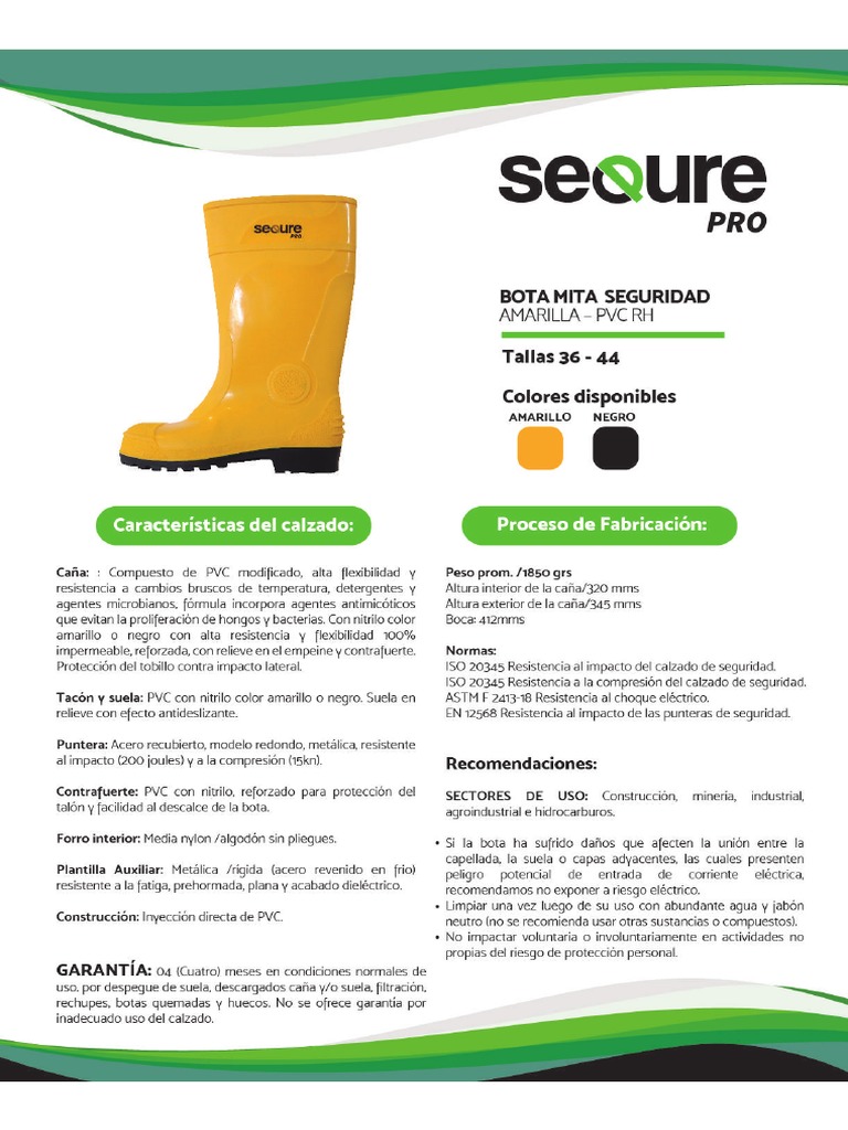 Ficha Tecnica Bota Mita | PDF